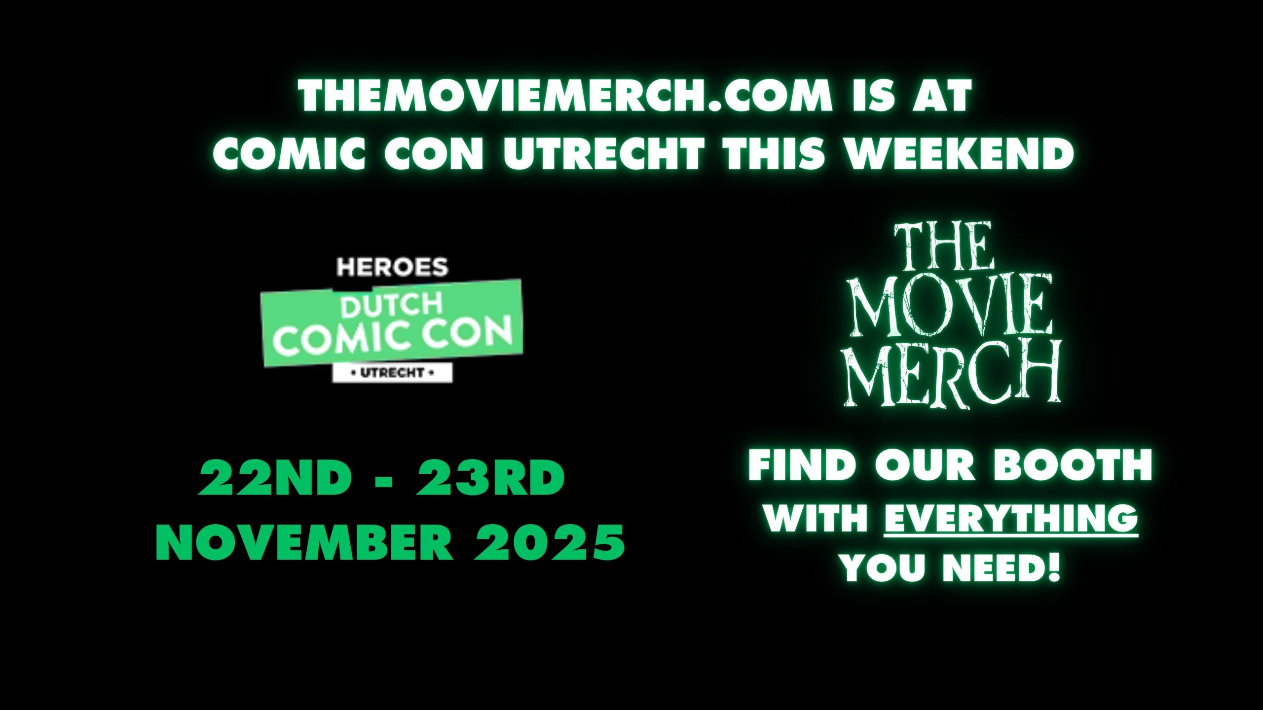 TheMovieMerch.com is Live at ComicCon Utrecht This Weekend