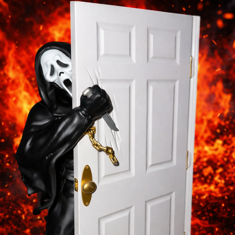 Scream Ghost Face & Door Popcorn Bucket Ltd Ed Import
